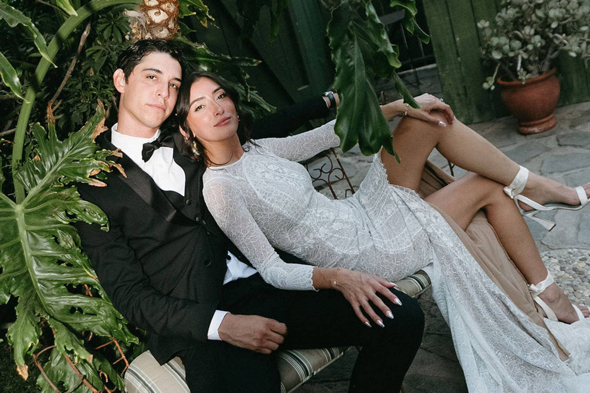 Tyler and Dominique in the Pierlot Gown – Grace Loves Lace CA